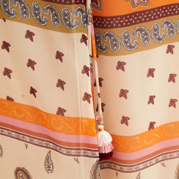 Zara | Dresses | Zara Paisley Multicolor Ruffle Maxi Dress | Poshmark